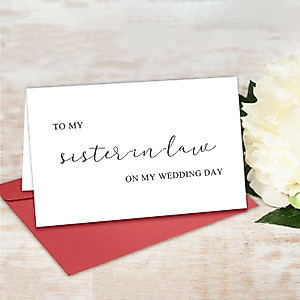 Bablira To My Sister In Law On my Wedding Day Card, Sister In Law Wedding Card, Thank You Card