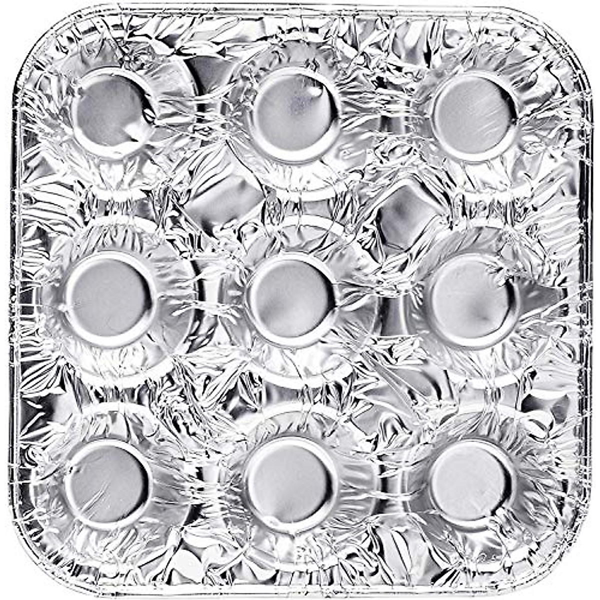 9-Cavity Mini Cupcake and Muffin Pans | Disposable Aluminium Baking Pans | Use for Baking Mini Muffin, Cupcake, Cake | For Weddings, Parties, Birthdays, Gatherings (12 Pack)