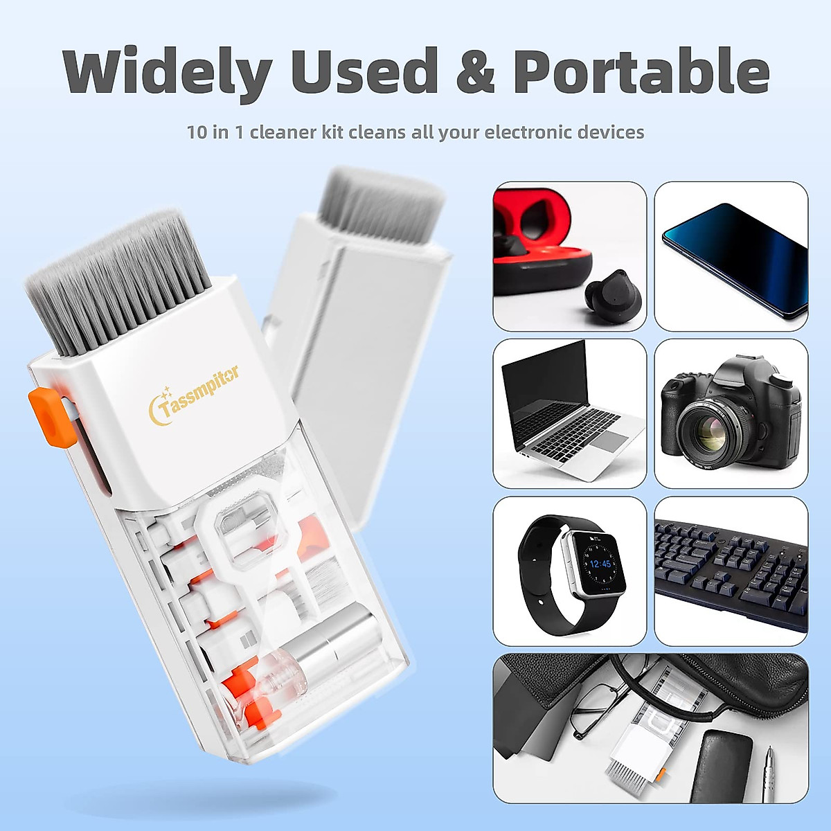 Laptop Screen Keyboard Cleaner Kit, Electronics Cleaning Tool for MacBook iPad iPhone Pro, Brush Tool for Tablet, Computer, PC Monitor,TV Camera Lens New Compact with Patent