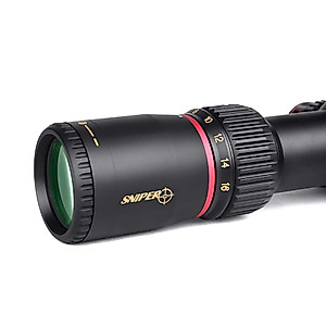 SNIPER VT4-16X44FFP First Focal Plane Hunting Rifle Scope Red, Green Illuminated Mil Dot Reticle/Fully Multi-Coated Lens/Wind and Elevation Adjust