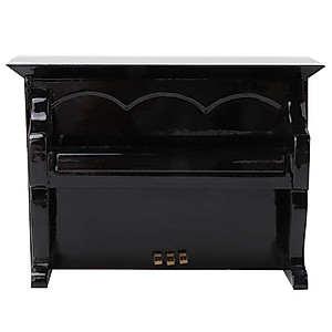 FTVOGUE Miniature Wooden Piano Model Musical Instrument Model Home Decor Ornaments Furniture Scene Accessories
