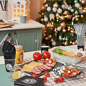 70s Disco Party Supplies Includes 50 Pcs Silver Disco Ball Paper Dinner Plates 50 Pcs Disco Party Cocktail Napkins 50 Pcs Disco Paper Cups 50 Pcs Straws Set for Disco Wedding Birthday Party Picnic