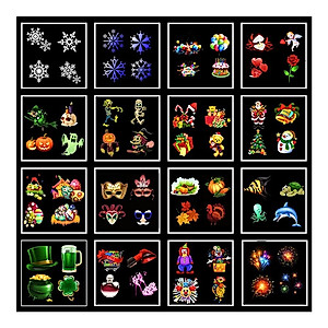 BETDET LED Outdoor Lights Christmas Projector Lights Outdoor with Remote Control 16 Patterns Holiday Projector Landscape Light Xmas Decorations for Garden Valentine Birthday Home Party 11.24