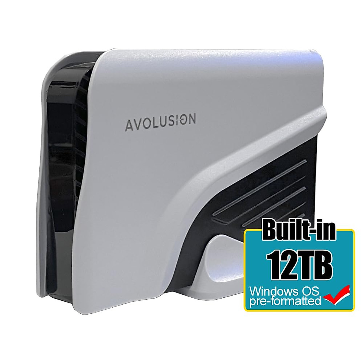 Avolusion PRO-Z Series 12TB USB 3.0 External Hard Drive for WindowsOS Desktop PC/Laptop (White)