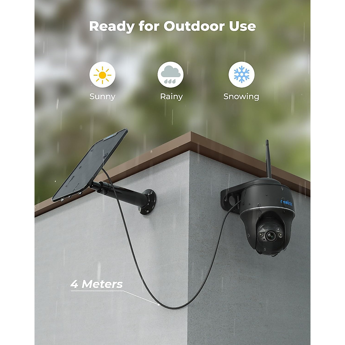 REOLINK 5MP Security Camera System Wireless Outdoor, Pan Tilt Battery Solar Cam with 2.4/5GHz Dual-Band WiFi, Smart Detection, PIR Sensor, 2-Way Talk, Argus PT with Solar Panel+128GB SD Card