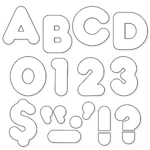 TREND ENTERPRISES, INC. White 4" Casual Uppercase Ready Letters,T-1567