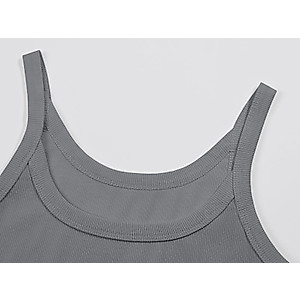 Ivay Womens Scoop Neck Ribbed Knit Tank Top Sexy Cotton Sleeveless Camisole Shirts