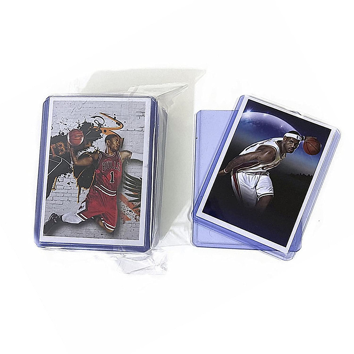 40 Pcs Baseball Card Protectors, 3" x 4" Top Loaders Card Sleeves for Trading Card Penny Sleeves Thick Plastic Toploaders Compatible with Yugioh, MTG, Sports, Football Cards