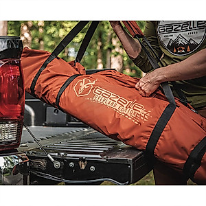 Gazelle T4 Extra Large 2 Door 4 Person Instant Portable Pop Up Outdoor Camping Hub Tent with Removable Floor and Rain Fly, Easy Setup, Orange