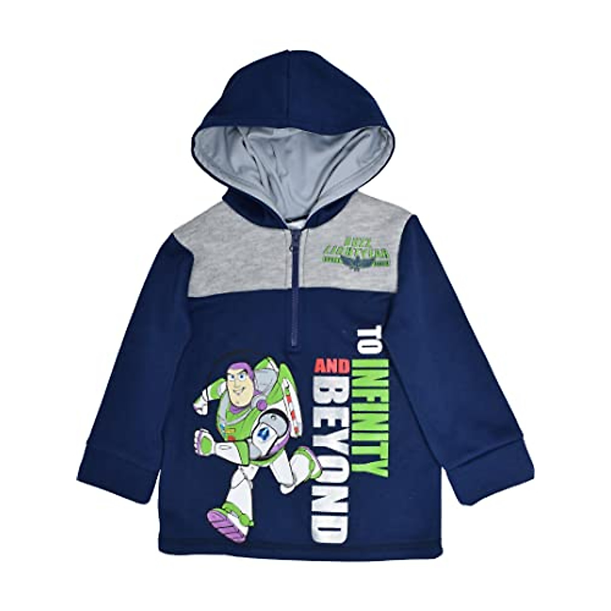 Disney Pixar Toy Story Buzz Lightyear Toddler Boys Half Zip Hoodie 3T