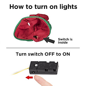 Windy City Novelties Ugly Sweater Christmas Party Kit - Holiday LED Elf Hat + LED Christmas Bulb Necklace Combo for Christmas Parties, Caroling, Gatherings & Party Favors