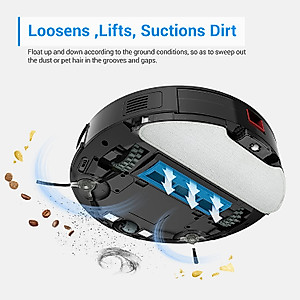 Lefant Robot Vacuum and Mop, Robotic Vacuum Cleaner with 3200Pa Suction, Smart Navigation, 150 Mins Runtime, Works with Alexa and Google Assistant, Self-Charging, Ideal for Pet Hair,Floor,Carpet（U180）