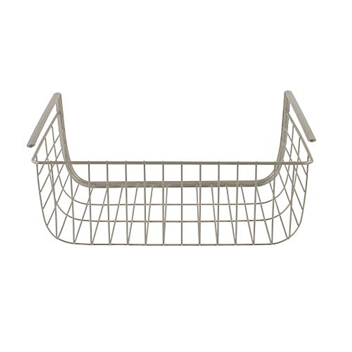 Spectrum Diversified Ashley Small Storage Shelf, Kitchen Cabinet & Pantry Organization & Storage, Bathroom Cabinet Basket, Satin Nickel PC