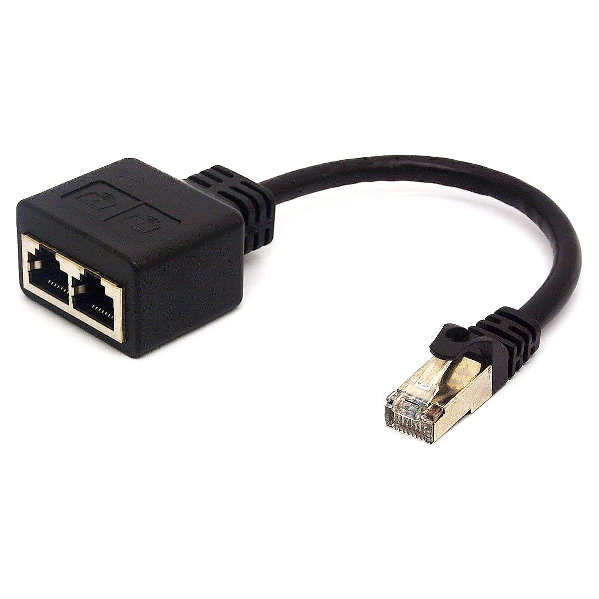 GLHONG RJ45 Adapter Cable RJ45 Male to Dual Female Adapter Extender Support Ethernet Cat 5/CAT 6 LAN for Switching Networks Between Two Computers (not Used as a Network Splitter)