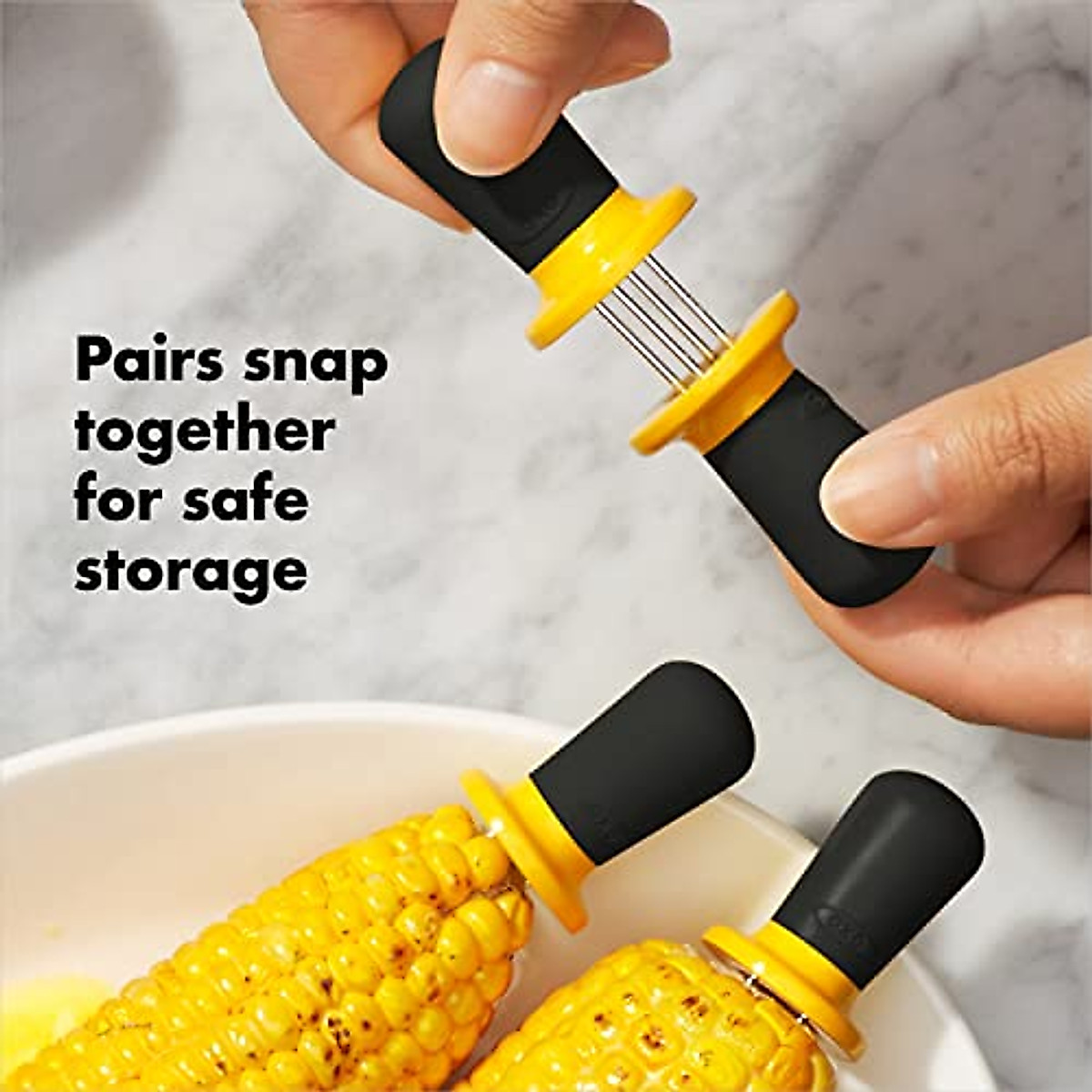 OXO Good Grips 8-Piece Corn Holder Set,Yellow,One Size