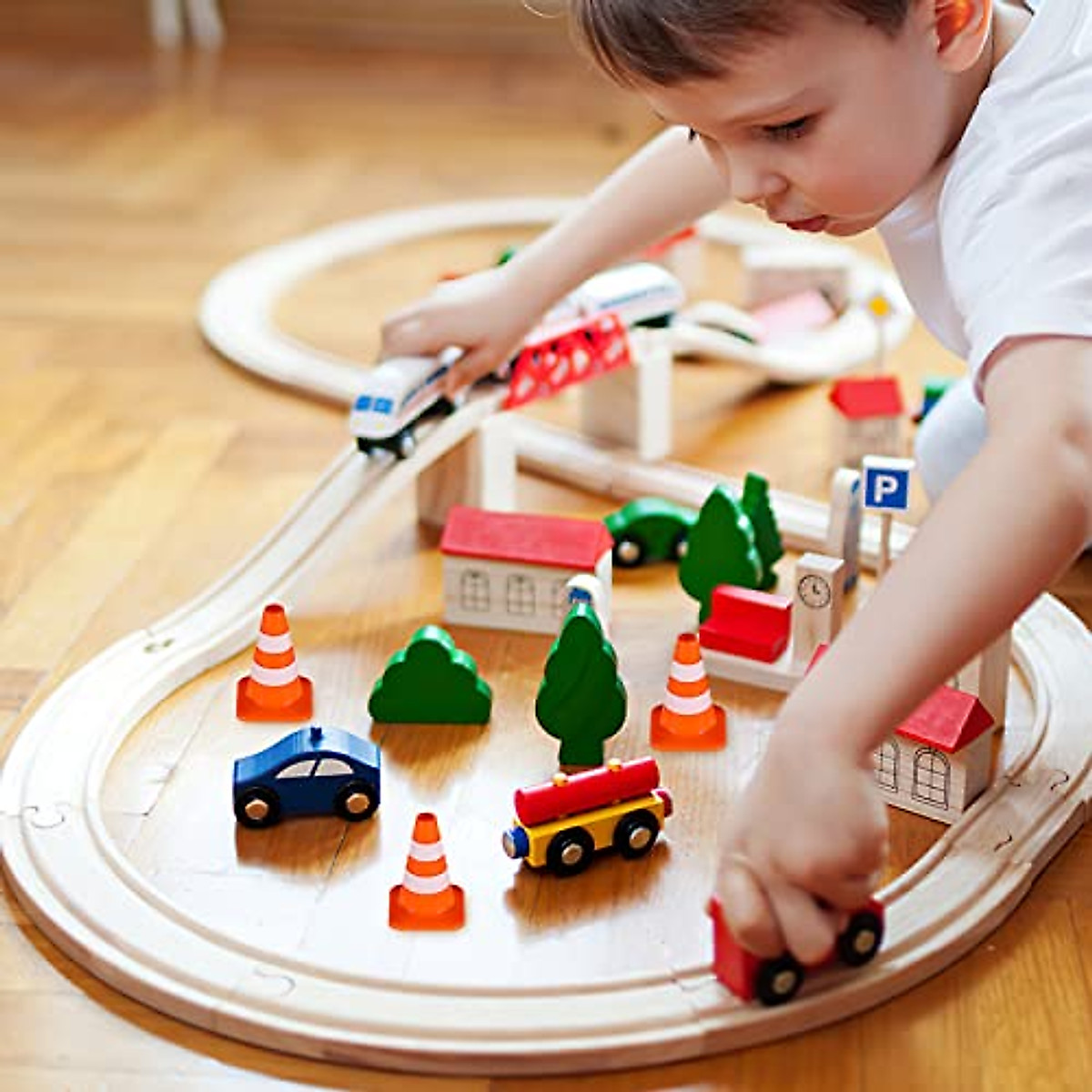 Gadpiparty Pre Rolled Cones 10 Pcs Miniature Traffic Cones Road Construction Cones Kids Traffic Signs Toys Children Educational Learning Toys Sand Table Ornaments Street Signs