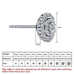 La4ve Diamonds Stud Earrings for Women Round Cut Natural Diamonds with Push back Sterling Silver | Jewelry Gifts for Women | Gift Box Included