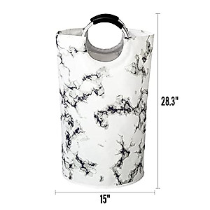 Hampers for Laundry, Waterproof Large Laundry Basket, Laundry Bag with Padded Handles, Clothes Hamper Stands Up Well, Collapsible Laundry Basket Easy Storage