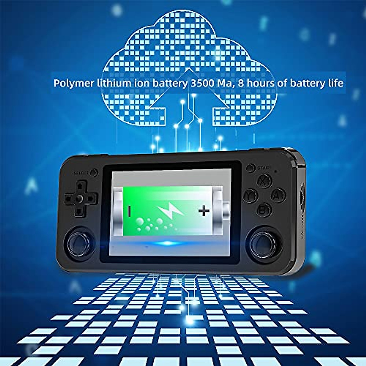 RG351P Retro Game Console Handheld Opensource-Linux RK3326 System 3.5 inch IPS Screen Support PSP/N64 Game RG351 Console (Black)