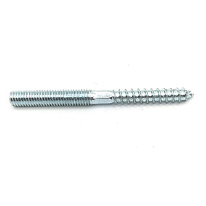 Hanger Bolt M8x90 Silvery Double Headed Bolt Self-Tapping Screw with Hexagon for Furniture 8Pcs
