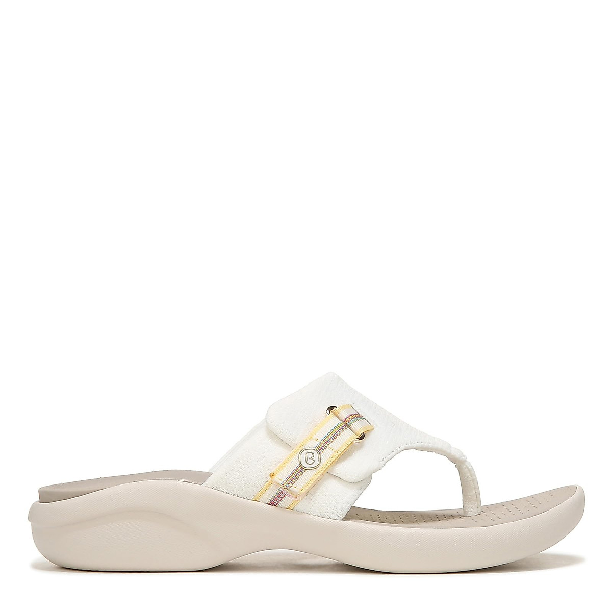 BZees Womens Camp Out Thong Sandal Bright White 6.5 M