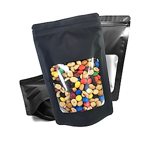 50 Pack Resealable Mylar 4 Mil Thick Smell Proof Bags 6” x 9” x 3” Stand Up Zip Seal Foil Pouch. Ultra-Clear Window Not Frosted. Food Grade. Travel, Storage and Display ROYPACK