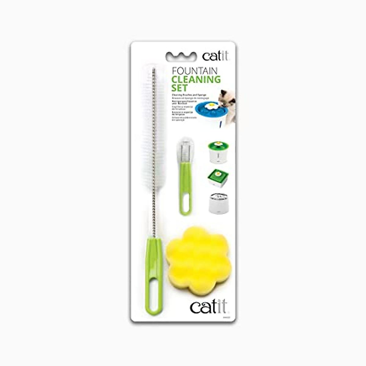 Catit Cat Water Fountain Cleaning Set, for Catit Cat Water Fountains, 44020, White