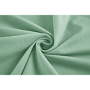 Imily Bela Girls Shirts Cute Summer Tops Trendy Ruffle Sleeve Blouses Crew Neck Tees for 5-14 Years Kids Child Light Green