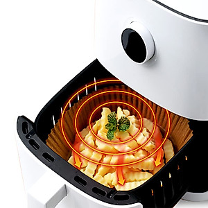 Air Fryer Parchment Paper Pan 6.5" Non-Stick Disposable Baking Paper Liners Unperforated Round Air Fryer Sheets For Baking Roasting Microwave Oven (100, Natural)