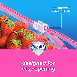 Ziploc Gallon Food Storage Slider Bags, Power Shield Technology for More Durability, 68 Count