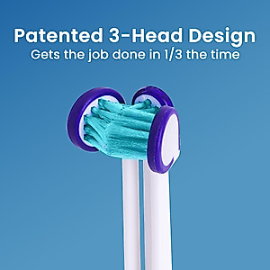 Compatible with Philips Sonicare® ONLY- Three Headed Replacement Toothbrush Heads - Fits ONLY Sonicare Models: DiamondClean, Flexcare+, HealthyWhite+, 2 Series Plaque Control (Soft Bristles - 3 Pack)