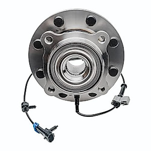 Detroit Axle - Front Wheel Bearing Hubs for Silverado Sierra 2500 3500 HD, Chevy GMC Suburban Yukon XL 2500 Hummer H2, Wheel Bearing and Hubs Assembly Set, Pair Hubs Replacement