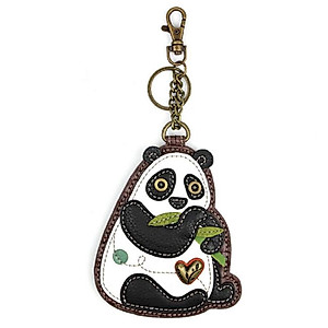 Chala Handbag Charming Hobo DADA PANDA Black Vegan Leather Soft nice gift