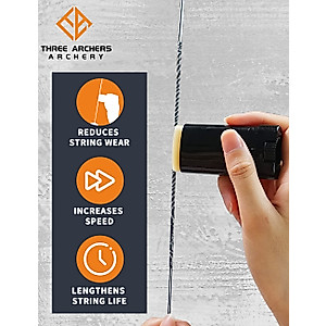 THREE ARCHERS Archery Bowstring Wax Recurve Bow Wax Pure Natural Beeswax