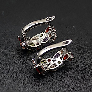 Hermosa Multicolor Bracelets for Women Cubic Zirconia Tennis Bracelets Necklace Earrings Jewelry Sets Bridal Jewelry Gift for Mom Wife