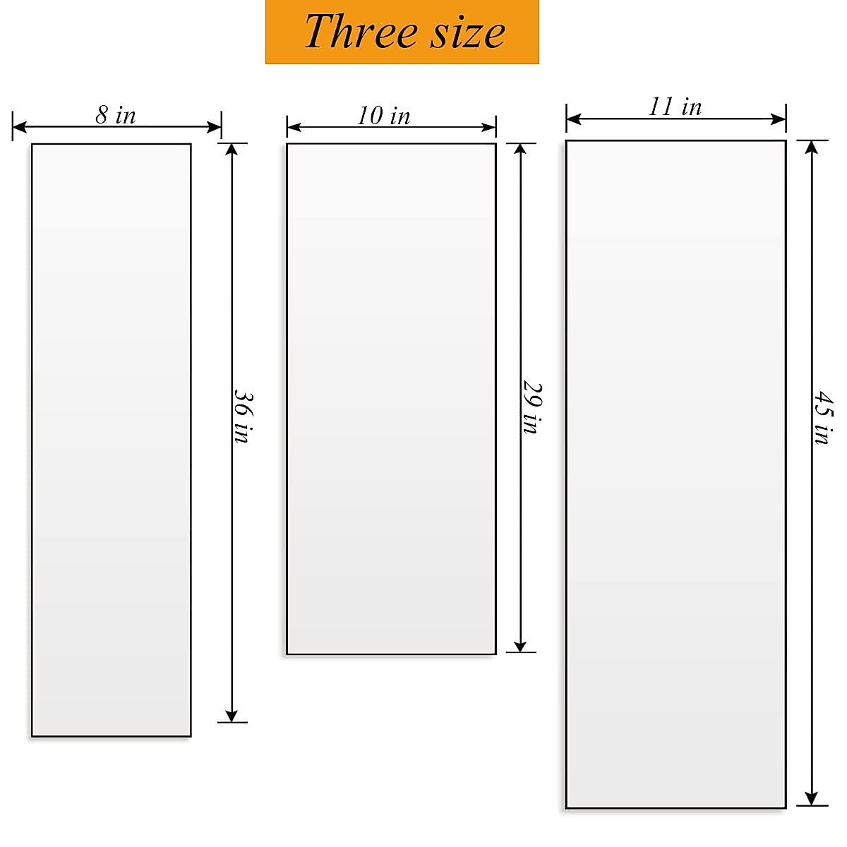 Dewfig Wall-Mounted Mirror,29"*10",Floor Mirror Full Length Hanging Wall Mirror for Bedroom,Full Body Mirror, Rectangle Shape,Metal Frame,Silver