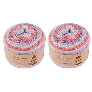 2-pk Gradient Cake Cotton Ball by Yonkey Monkey (1159) Knitting Crochet
