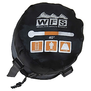 WFS Ultra Lite 40-50 Degree Sleeping Bag or Liner, Black/Grey