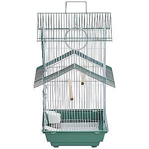 Prevue Hendryx SP1720-4 Shanghai Parakeet Cage, Green and White