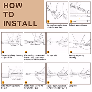 Colarr 20 Pcs 7mm Slimline Pen Kit with Refill Wood Turning Twist Pen Kit Lathe Turning Supplies for DIY Copper Pen Making Friend Teacher Students Gifts(Assorted Color, 20 Sets)