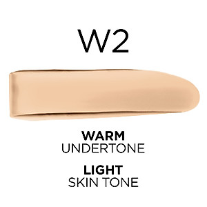 L'Oreal Paris True Match Super-Blendable Foundation, Medium Coverage Liquid Foundation Makeup, W2, Light, 1 Fl Oz