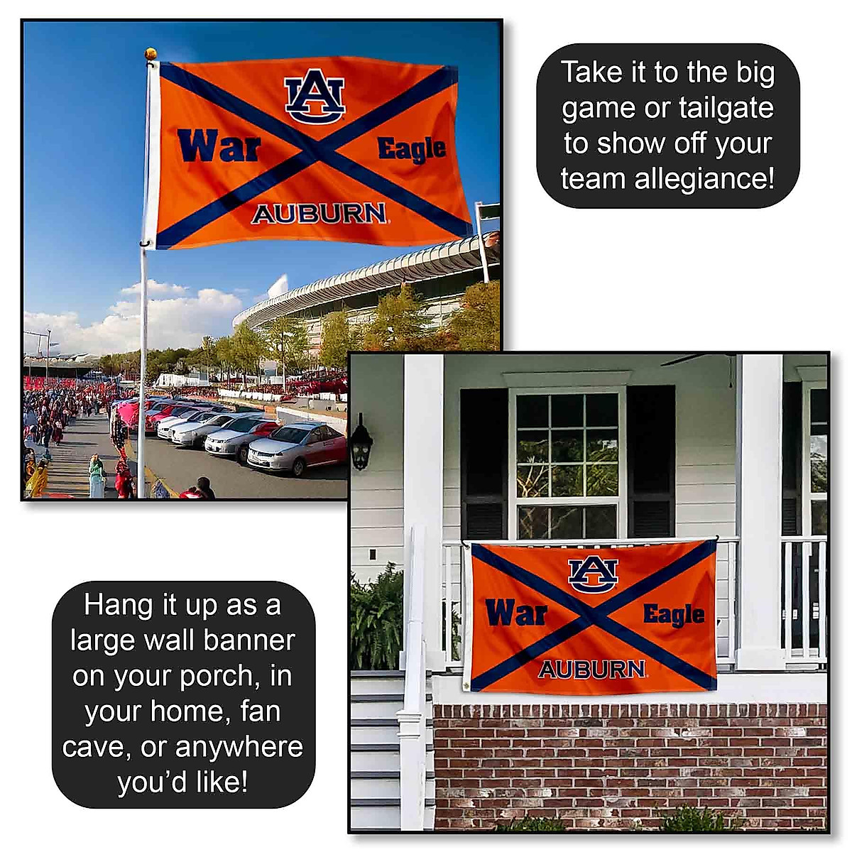 College Flags & Banners Co. Auburn AL State Design Flag