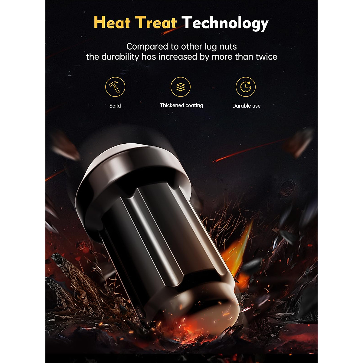 MIKKUPPA M12x1.5 Lug Nuts - Replacement for 1994-2013 Chevy Impala, 1998-2022 Honda Accord/CRV/Civic, 2003-2008 Honda Pilot Aftermarket Wheel - 20pcs Closed End Spline Lug Nuts