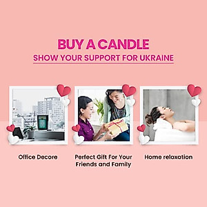 I Stand with Ukraine Candle | ForeverWick Diamond Candle to Support Ukraine | 100% Donation Candle | Ukraine Flag On Every Candle | Ukraine Support Candles | Blue 14oz Soy Wax Candle