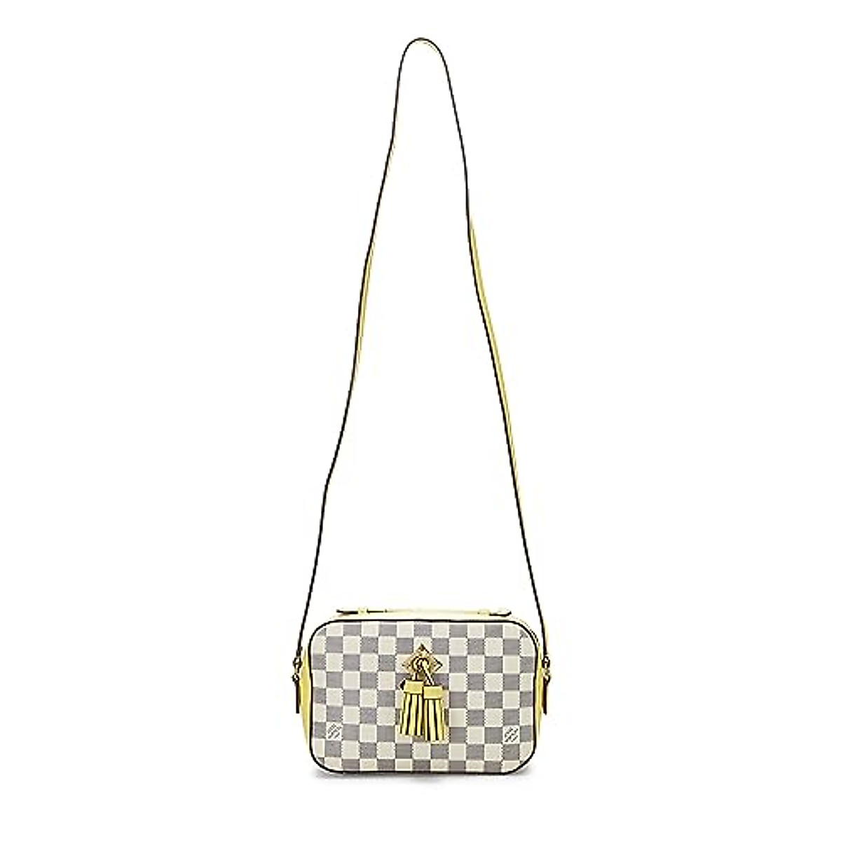 Louis Vuitton, Pre-Loved Yellow Damier Azur Saintonge, Yellow
