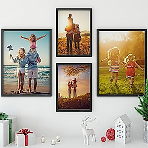 Oreichar Art 5x7 Tabletop Picture Frames, Display Pictures 4x6 with Mat or 5x7 without Mat, Wall Mounting Photo Frame, Set of 2