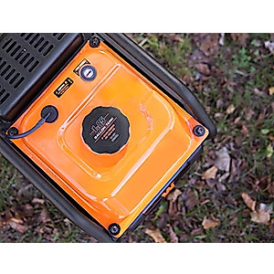 WEN GN400i RV-Ready 4000-Watt Open Frame Inverter Generator, CARB Compliant, Black/orange