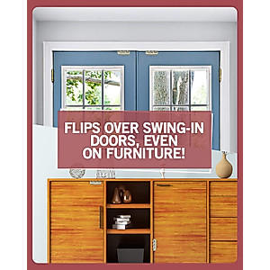 Jack N’ Drill Flip Action Door Lock (6 Pack)- Reversible Privacy Door Locks with Anti Lockout Screw for Child Proofing and Home Defense, Easy to Install and Durable Lock for Interior Swing-in Doors