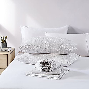 City Scene - Queen Sheets, Cotton Percale Bedding, Crisp & Cooling Home Decor (Tally, Queen)