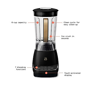 Generic Beautiful High Performance Touchscreen Blender, Black Sesame by Drew Barrymore